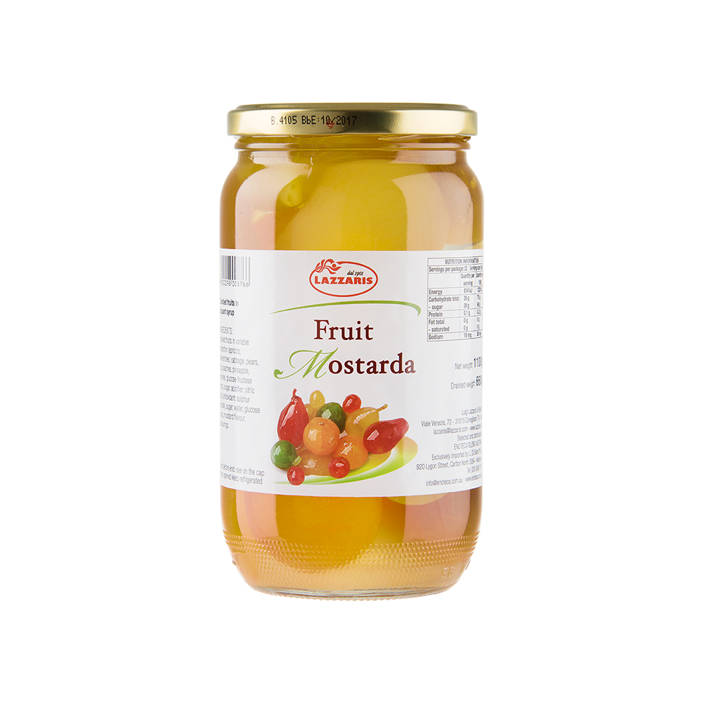 Lazzaris Fruit Mostarda 380gr - Condiments - Amatos Liquor Mart | Shop